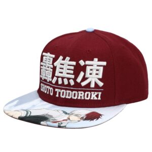 my hero academia japanese embroidered text red snapback hat