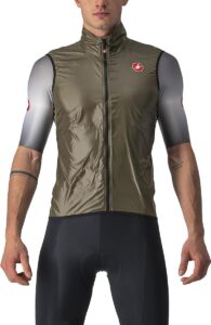 castelli aria vest - men's moss brown, m