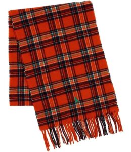 polo ralph lauren men`s recycled flannel plaid scarf (o_plaid(pc0746-800)/g, one size)