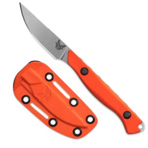 benchmade - flyway 15700 hunting knife with orange g10 handle (15700)