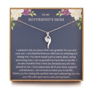 ofgot7 gift to my boyfriend's mom necklace, sterling silver cz necklace, gift for boyfriends mom, mothers day jewelry christmas gift