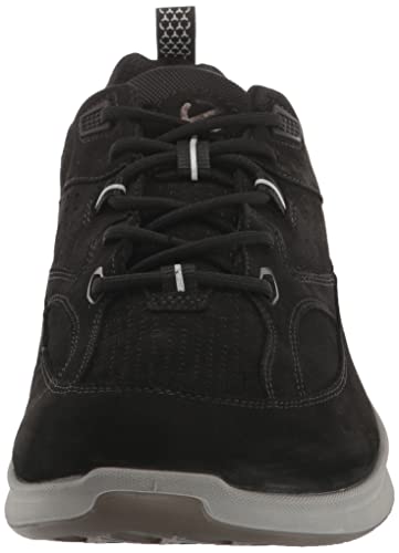 ECCO Men's Exceed Walking Sneaker Hiking Shoe, Black/Black Nubuck, 12-12.5