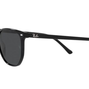 Ray-Ban RB2197 Elliot Square Sunglasses, Black/Polarized Black, 52 mm