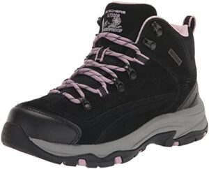 skechers sport women's women's trego-alpine trail hiking shoe, bklv=black/lavendar, 10