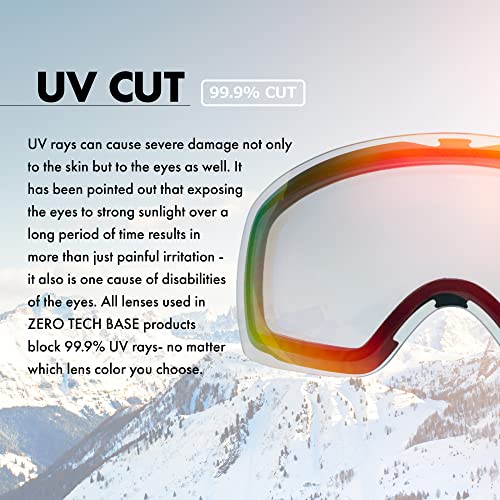 ZERO TECH BASE Replacement Lens compatible with Oakley Snow Goggles Interchangeable Lens Clear lenses FALL LINE L Clear