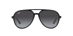 ray-ban rb4376 aviator sunglasses, black/grey gradient, 57 mm