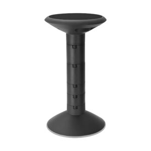 storex active tilt stool – ergonomic seating for flexible office space and standing desks, adjustable 12-24 inch height, black (00320a01c)