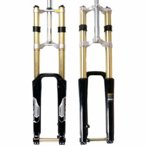 bucklos 26 mtb bike suspension fork 180mm travel, bicycle magnesium alloy downhill forks 20mm axle, 1-1/8" threadless mountain bikes fork