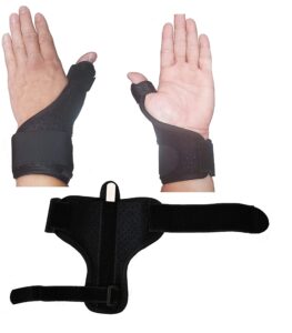 reversible thumb & wrist stabilizer splint for blackberry thumb, pain relief, trigger finger, arthritis, tendonitis, sprained and carpal tunnel supporting, lightweight & breathable