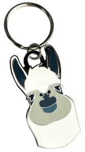 milk mug designs llama face enamel metal key chain