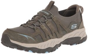 skechers sport women's women's grand peak hiking shoe, olv=olive, 9