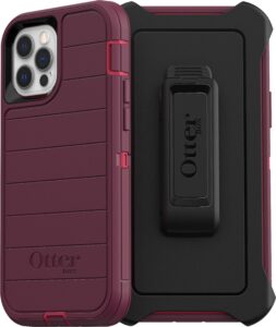 otterbox defender series screenless edition case for iphone 12 pro max (only) - non-retail packaging - berry potion (raspberry wine/boysenberry)