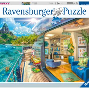 Ravensburger Tropical Island Charter – 1000-Piece Jigsaw Puzzle | Unique Softclick Technology | Vibrant, Glare-Free Imagery | Perfect for Adults and Ages 14+