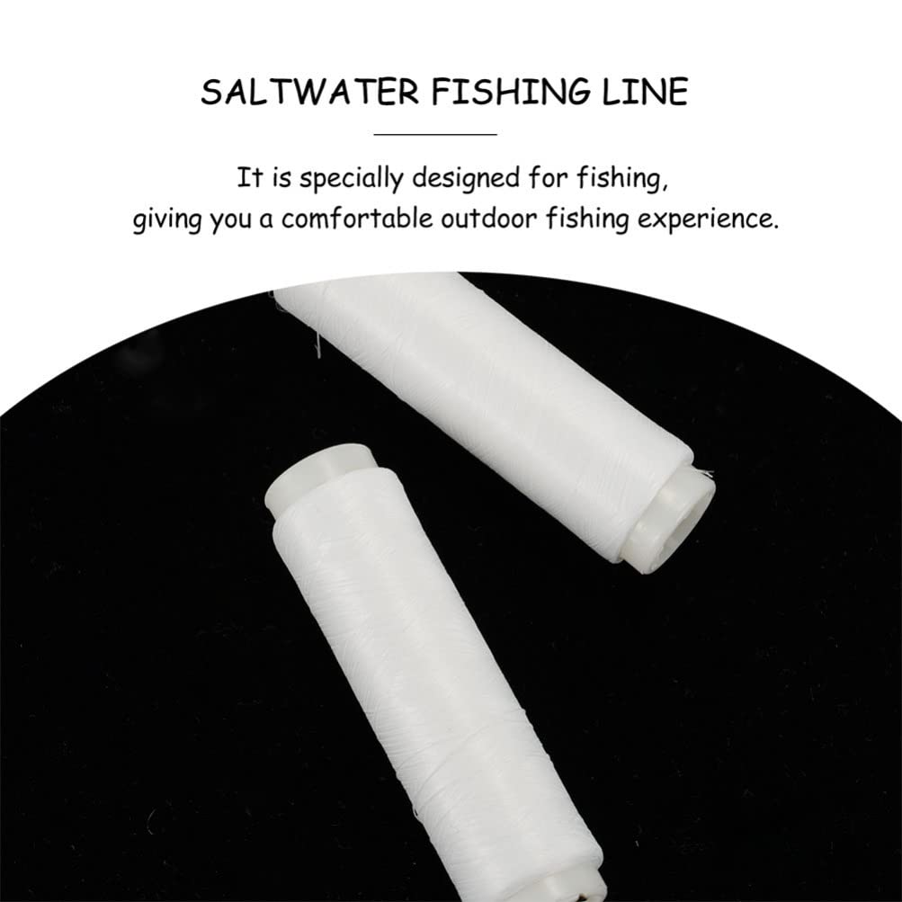 LIOOBO 2 Rolls High Elastic Fishing Line Portable Fishing Line Fishing Accessory Fishing Gear Fishing Tool -Slip Fishing Line Clear Line High Elasticity White Fishing Accessories Nylon