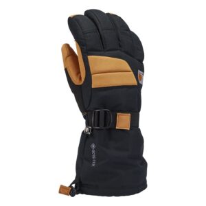 carhartt men's gore-tex insulated gauntlet glove, black/barley, large