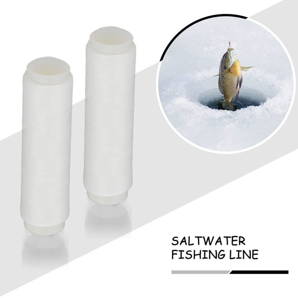 LIOOBO 2 Rolls High Elastic Fishing Line Portable Fishing Line Fishing Accessory Fishing Gear Fishing Tool -Slip Fishing Line Clear Line High Elasticity White Fishing Accessories Nylon