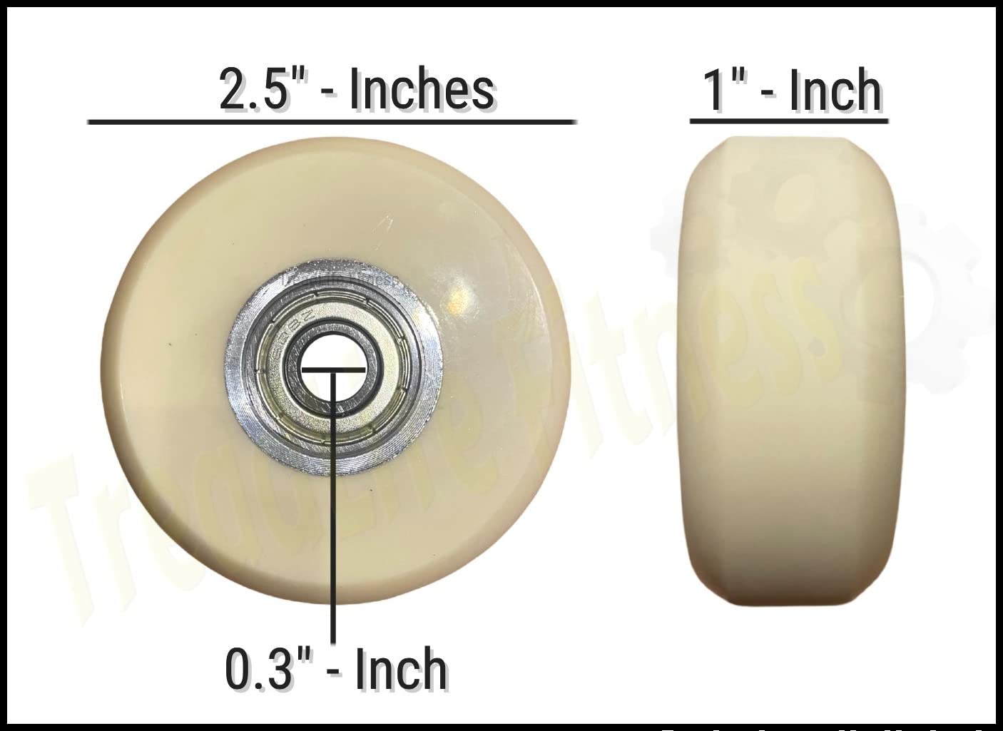 Elliptical Roller Ramp Wheel - Compatible with NordicTrack Commercial 1300 Elliptical NTEL169070