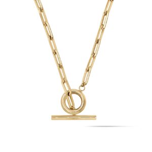 mvmt women's cable chain necklace | stainless steel, toggle closure | gold