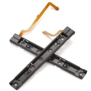 replacement left and right slider rail with flex cable for nintendo switch console, joy-con ribbon cable repair kit