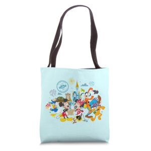 walt disney world 50th anniversary mickey and friends tote bag