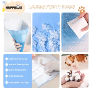 HAPPAWS Pee Pads for Dogs 100 Count, 36*30in Puppy Pads 5-Layer Leak-Proof Dog Pads Pet Training Pads for Dogs and Cats, Disposable Strong Absorption Pads for Doggie Kittens Rabbits