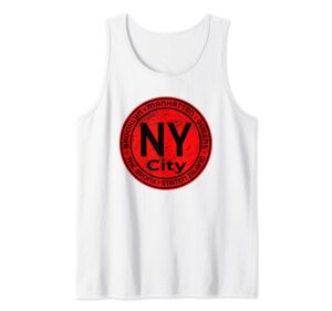 the five boroughs of new york circle souvenir gift design tank top