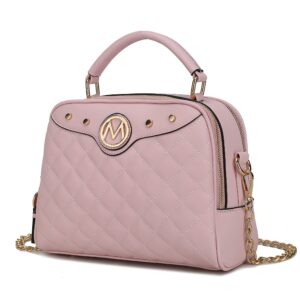 MKF Collection Satchel Bag for Women, Crossbody Handbag Top-Handle Purse Pink