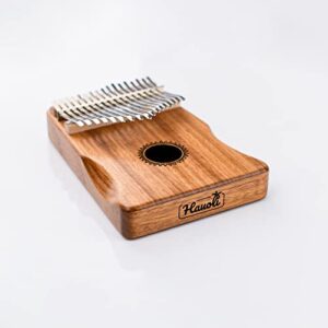 Hauoli Kalimba 17 Keys Thumb Piano with Protective Bag, Tuning Hammer and Study Instruction Artisan Newly Designed Mbira (Sandalwood)