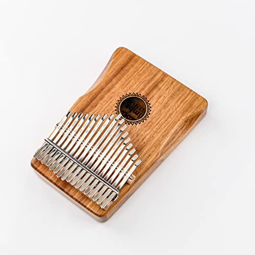 Hauoli Kalimba 17 Keys Thumb Piano with Protective Bag, Tuning Hammer and Study Instruction Artisan Newly Designed Mbira (Sandalwood)