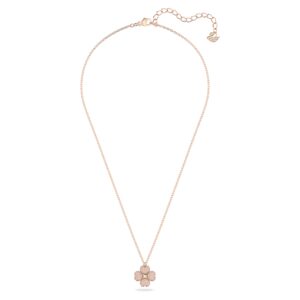 SWAROVSKI Latisha pendant, Flower, Pink, Rose-gold tone plated