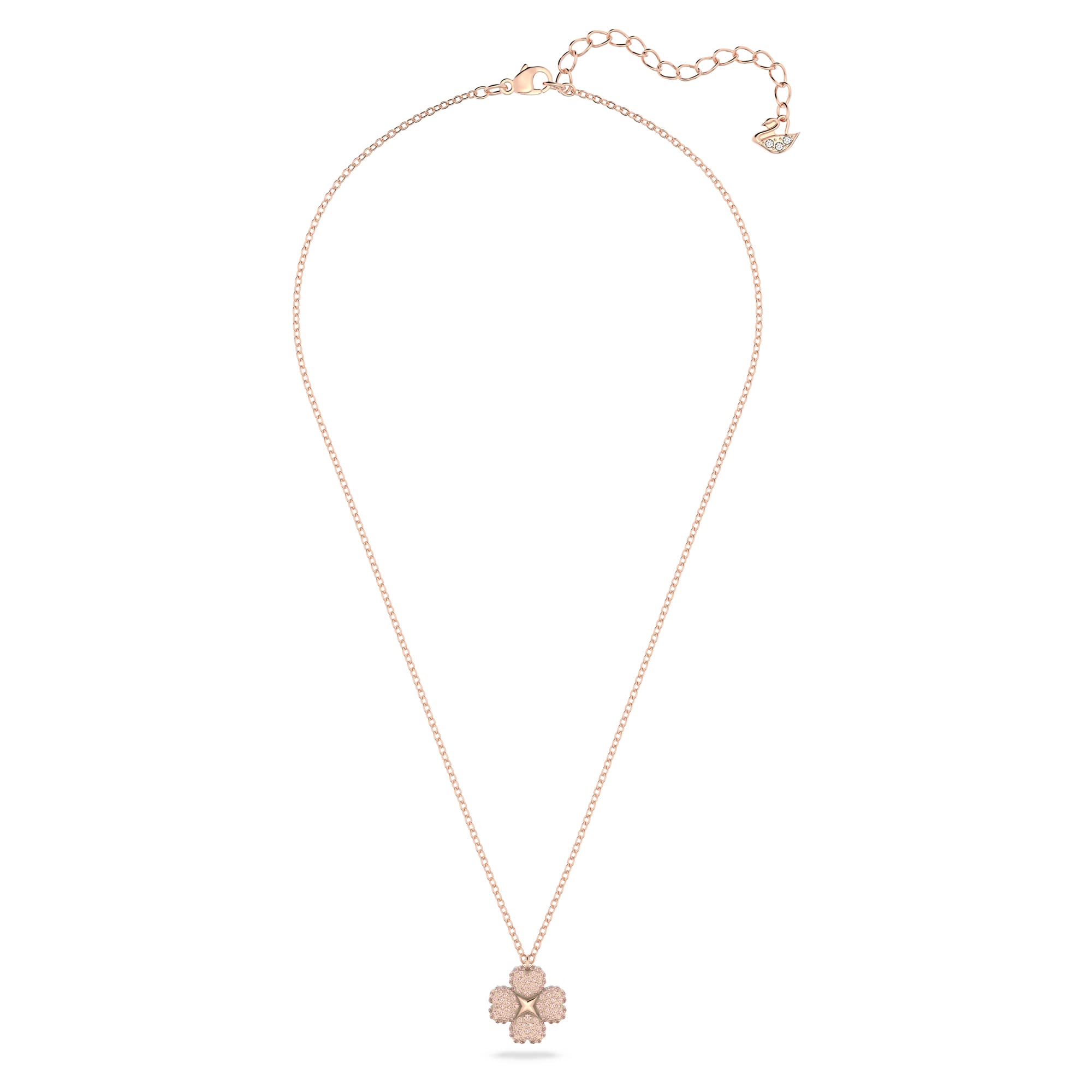 SWAROVSKI Latisha pendant, Flower, Pink, Rose-gold tone plated