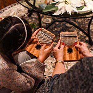 Hauoli Kalimba 17 Keys Thumb Piano with Protective Bag, Tuning Hammer and Study Instruction Artisan Newly Designed Mbira (Sandalwood)