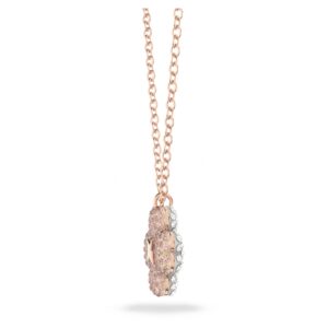 SWAROVSKI Latisha pendant, Flower, Pink, Rose-gold tone plated