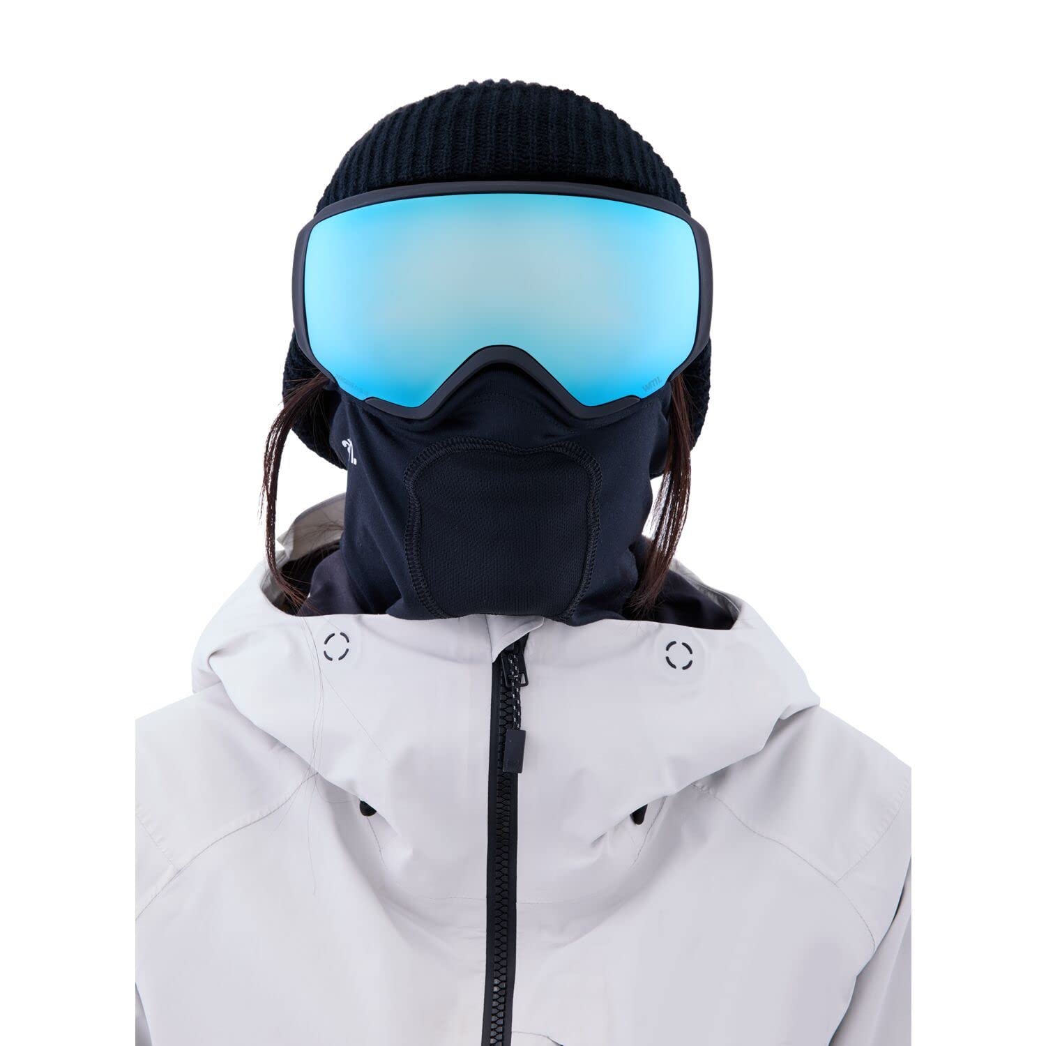 Anon WM1 Womens Goggles + Bonus Lens + MFI Face Mask, Frame: Black, Lens: Perceive Variable Blue