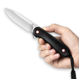 CIVIVI Elementum Flipper Knife Bundled with Fixed Blade Elementum, Great EDC Knife Companion