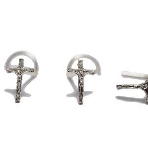 18g, 20g Cross Earrings/Nose Stud sterling silver nose stud/nose screw, Jewelry Nose Stud, Body Piercing Jewelry, Nose Piercing, Body Jewelry (20g L Bend)