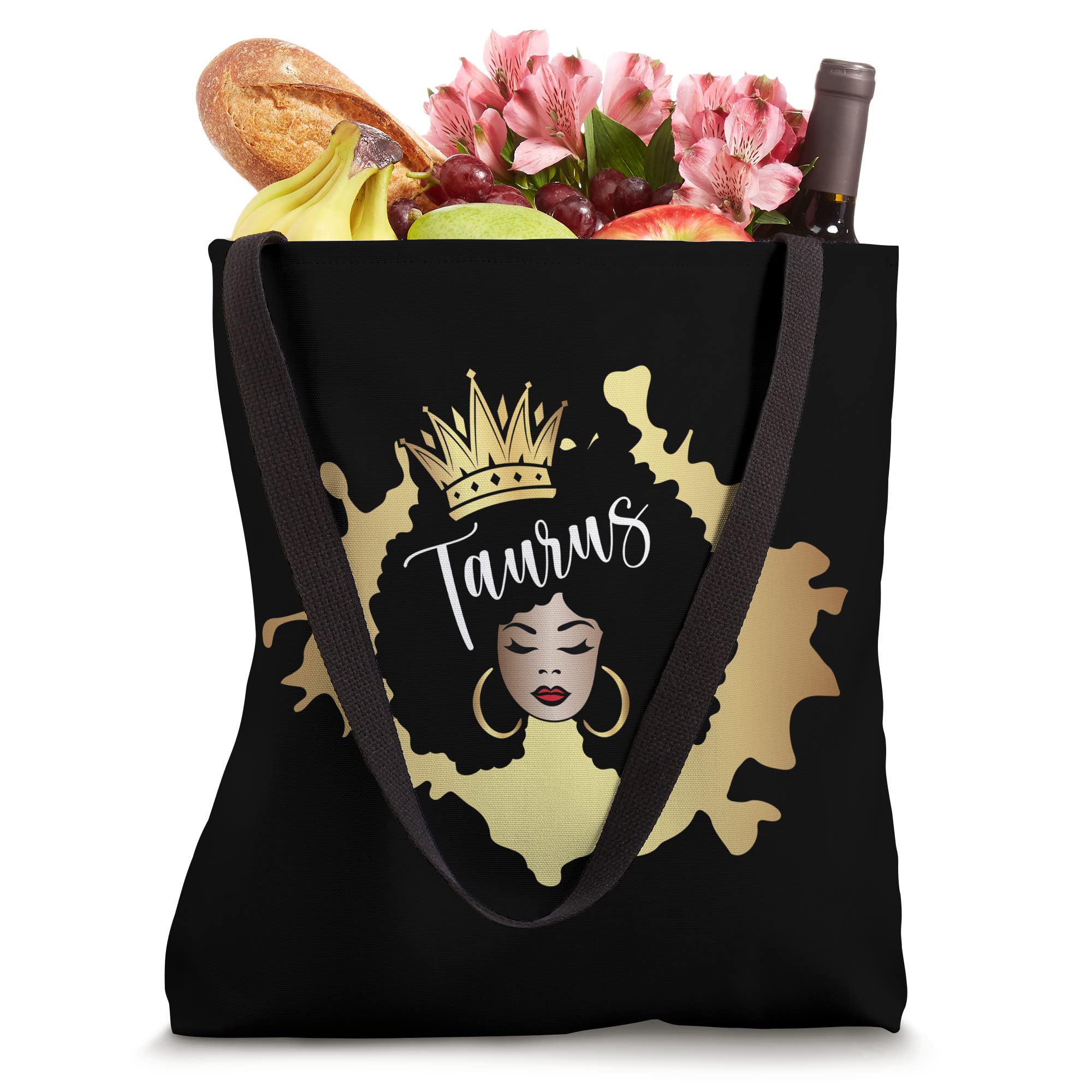 African American Taurus Zodiac Tote Bag