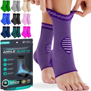 modvel foot & ankle brace socks for sprained ankle compression sleeve - foot support for women & men - tendonitis & arthritis foot sleeve, plantar fasciitis relief brace, stabilizing ankle wrap