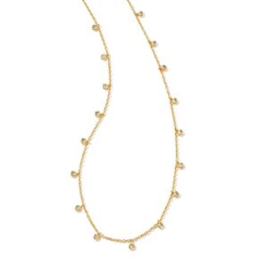 kendra scott ameila chain necklace in 14k gold-plated brass, fashion jewelry for women