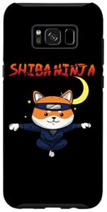 galaxy s8+ funny shiba inu uni dog fly ninja karate master moon fight case