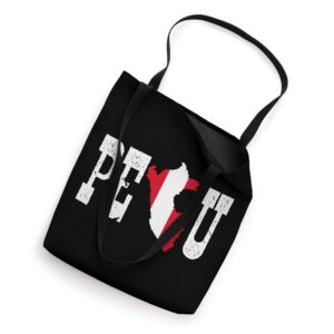 Perú Jersey for Love Peru Flag Silhouette Peruvian Tote Bag