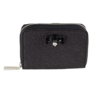 Kate Spade Small Zip Around Card Case Wallet Other Wrapping Party Glittering Black