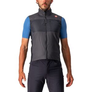 castelli unlimited puffy vest - men's dark gray/black/silver gray, xl