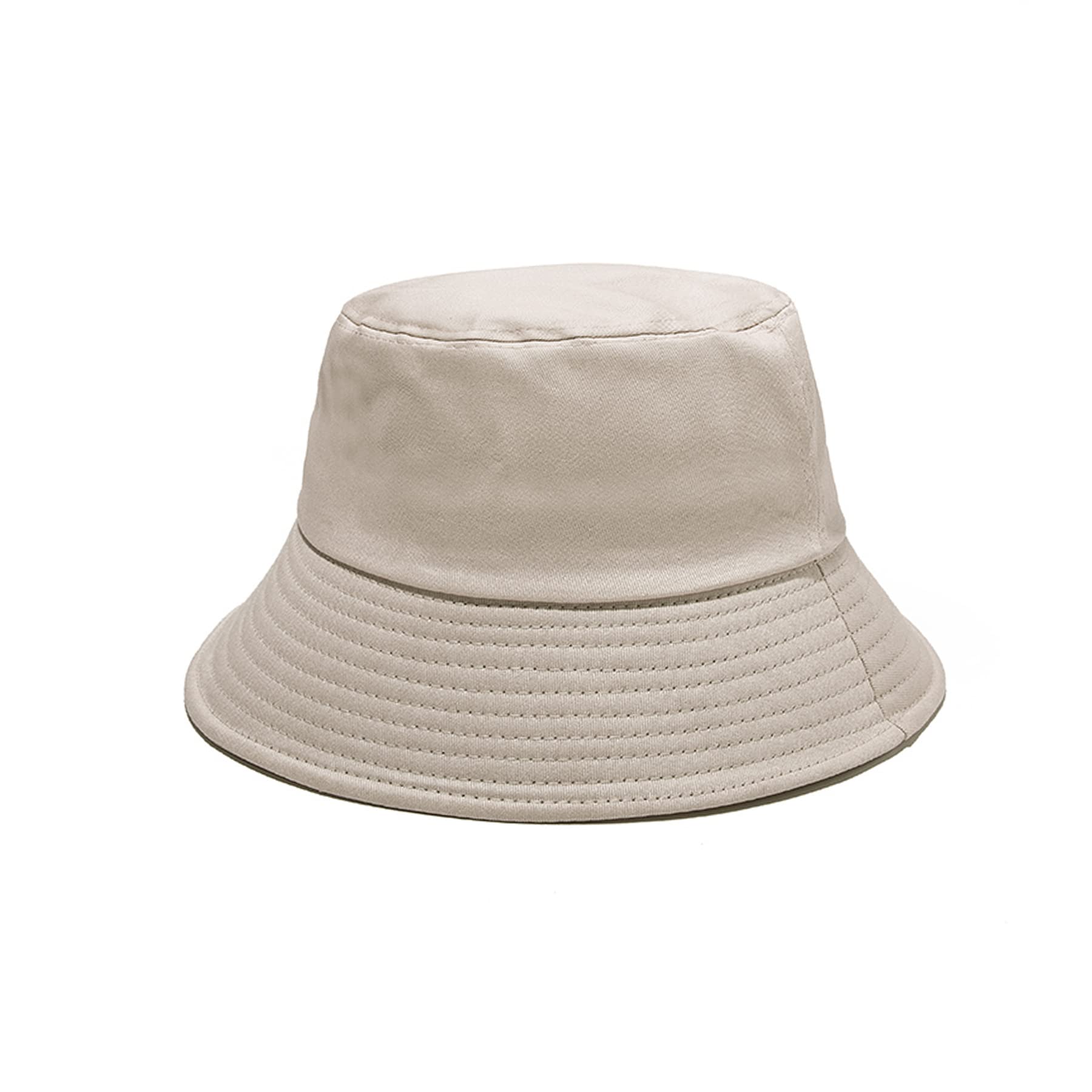 NPJY Bucket Hat for Women Men Cotton Summer Sun Beach Fishing Cap Beige