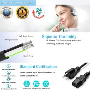 BestCH AC in Power Cord Cable Plug for FreeMotion Treadmill Short Run Diamond Back Fitness Weider 100 XPB Elliptical Exercise Trainer Machine