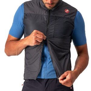 Castelli Unlimited Puffy Vest - Men's Dark Gray/Black/Silver Gray, Xl