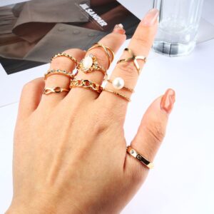 Kakonia 86Pcs Knuckle Rings Set for Women Vintage Boho Aesthetic Rings Pack Stackable Midi Joint Finger Rings