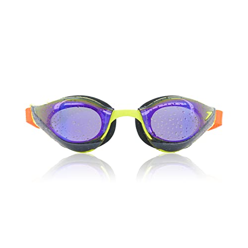 Speedo Unisex-Adult Swim Goggles Mirrored Fastskin Pure Focus, Salso/Atomic Lime/Violet Gold