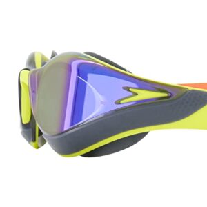 Speedo Unisex-Adult Swim Goggles Mirrored Fastskin Pure Focus, Salso/Atomic Lime/Violet Gold