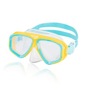 speedo unisex-child swim snorkel dive mask anti-fog with nose cover adventure series